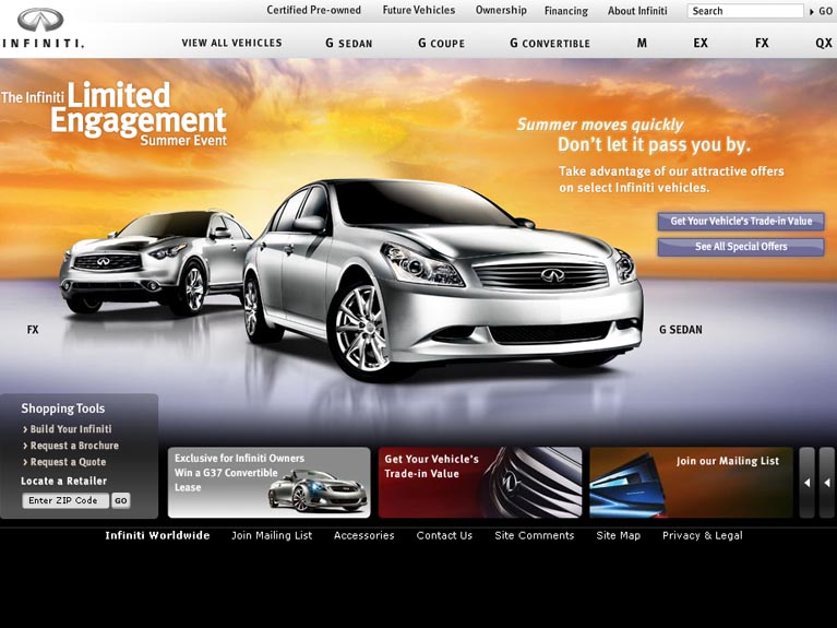 Infiniti lansează primul website global al mărcii