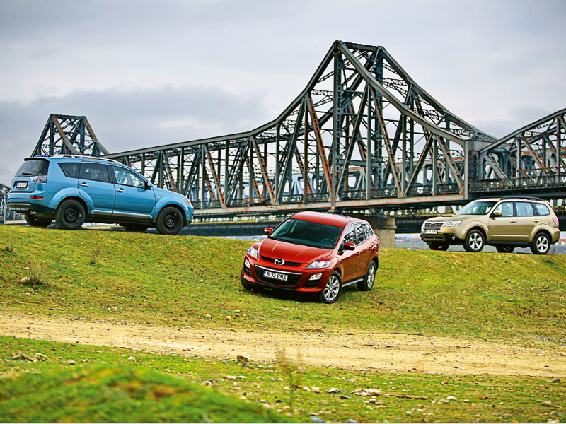 Mazda CX-7 vs Mitsubishi Outlander vs Subaru Forester