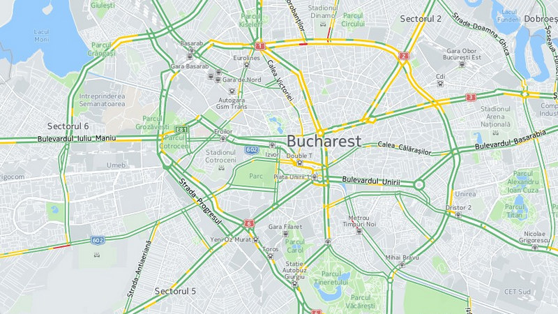 HERE Maps oferă informaţii din trafic în timp real pentru toată România