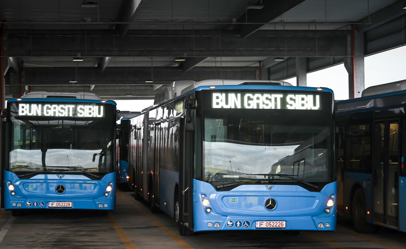 Alte 40 de autobuze ecologice au sosit la Sibiu. Când vor intra pe traseu