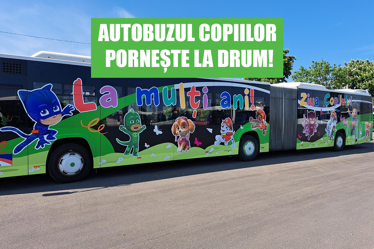 Un autobuz plin de petreceri și voie bună, pentru cei mici. Autobuzul copiilor va porni azi la ...