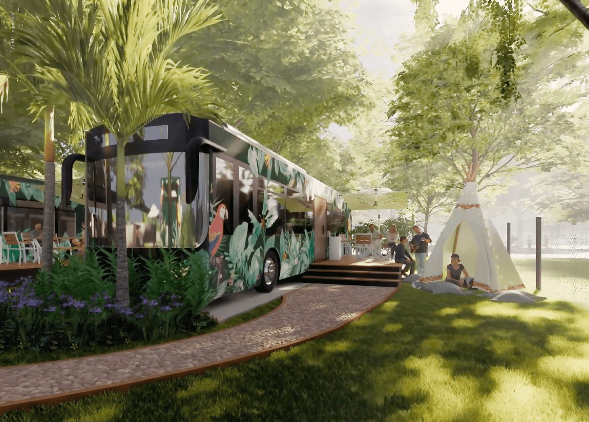 Cum arată primul hotel de lux construit din...autobuze vechi. Cât costă ...
