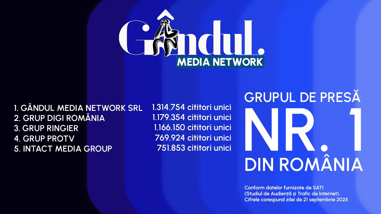 Gandul, cel mai citit site din România. Locul 1 între publicațiile ...